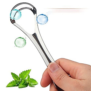 Tongue Scrapper – Premium Stainless Steel Tongue Cleaner for Your Tongue – Oral Care Tongue Tool for Bad Breath – Easy To Carry – Ideal for Travels, Meetings, Work, or Home Use (A, One Size)