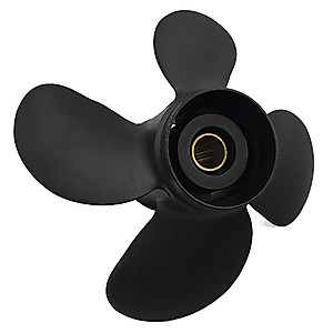 ARKDOZA 4 Blade Aluminum Propeller for Suzuki 35-65HP Outboards RH (10.2 (dia) x 14 (pitch))