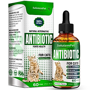 Natural Antibiotics for Cats | Cat Antibiotics | Supports Cat Allergy Relief | Cat Itch Relief | Cat Allergy Support | Cat Multivitamin | Pet Antibiotics | Cat Antibiotics | 2 Oz