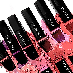 Palladio Herbal Matte Lipstick, Creamy and Full Coverage Long Lasting Matte Lipstick, Plum Majesty