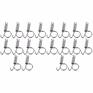 STOBOK 20PCS Metal Finger Spring Latch Hook Cage Door Spring Hook for Fixing Pet Wire Cage Door Rabbit Birds Bunny Rodents Guinea Pig Hamster Parrot Hedgehog