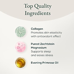 Glow Botanica - Magnesium Lotion with Collagen - Magnesium Cream - Bedtime Routine Sleep Lotion - The Highest Concentration of Genuine Zechstein Magnesium Chloride - 5.3Oz