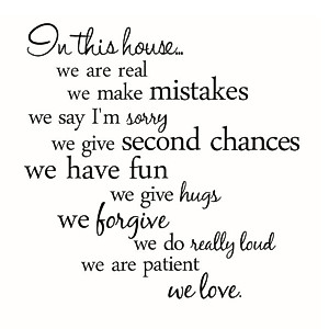 In This House Wall Decals Stickers, Alphabet 3D Home Kids' Room Wall Décor Removable DIY Wall Decal Sticker for Kids,Wall Art Vinyl Decal,Boys Girls Bedroom Living Room