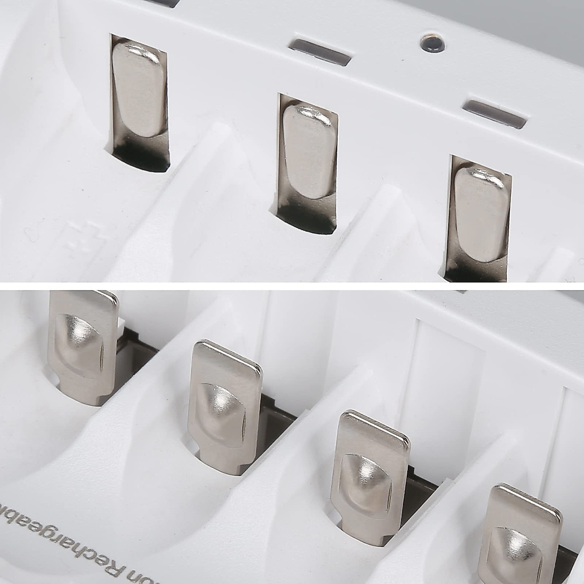 AA AAA Battery Charger Kratax 4-Bay Battery Charger Only for 1.5V Constant Voltage Output AA and AAA Rechargeable Lithium Batteries (Only Charger)