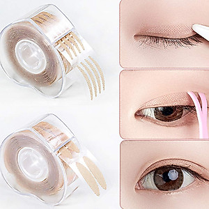 1200 PCS Invisible Eyelid Tape Stickers, Single Side Sticky, Eyelid Lifter Strips for Droopy Hooded Eyes, Eyes Makeup, Uneven Mono-eyelids