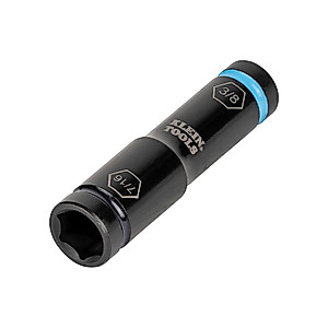 Klein Tools 66077 Impact Driver Flip Socket, 7/16- and 3/8-Inch Sizes, Use with Klein Tools Compact Impact Wrenches BAT20CW, BAT20CW1
