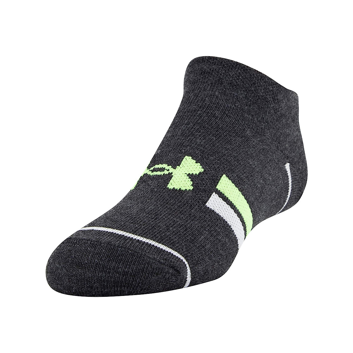 Under Armour Youth Essential Lite No Show Socks, 6-Pairs , X-Ray Yellow/Assorted , Small