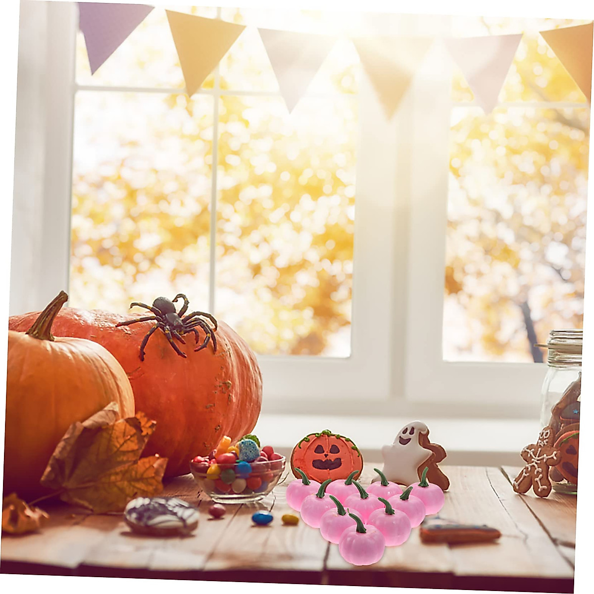 IMIKEYA 48 Pcs Artificial Pumpkin Mini Fake Pumpkins Halloween Centerpiece Small Pink Pumpkins Decorations Lifelike Pumpkins Simulation Pumpkin Decor Household Foam Little Pumpkin