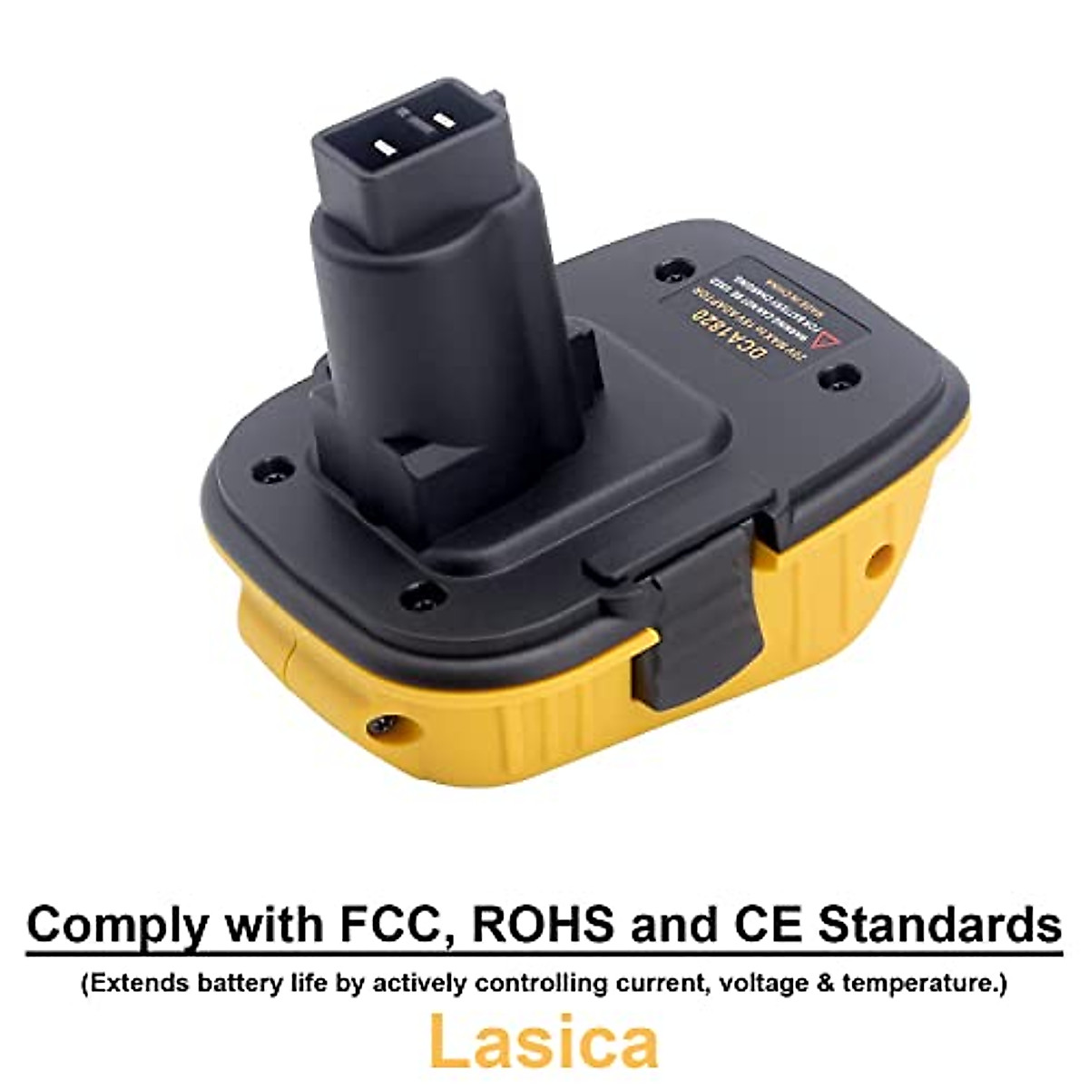 Lasica 2Pack DCA1820 Replacement for DeWalt Battery Adapter, Replacement for DEWALT 18V to 20V Adapter Compatible with Dewalt 20V or 20V/60V Max Lithium Battery DCB606 DCB609 DCB201 DCB204 DCB206
