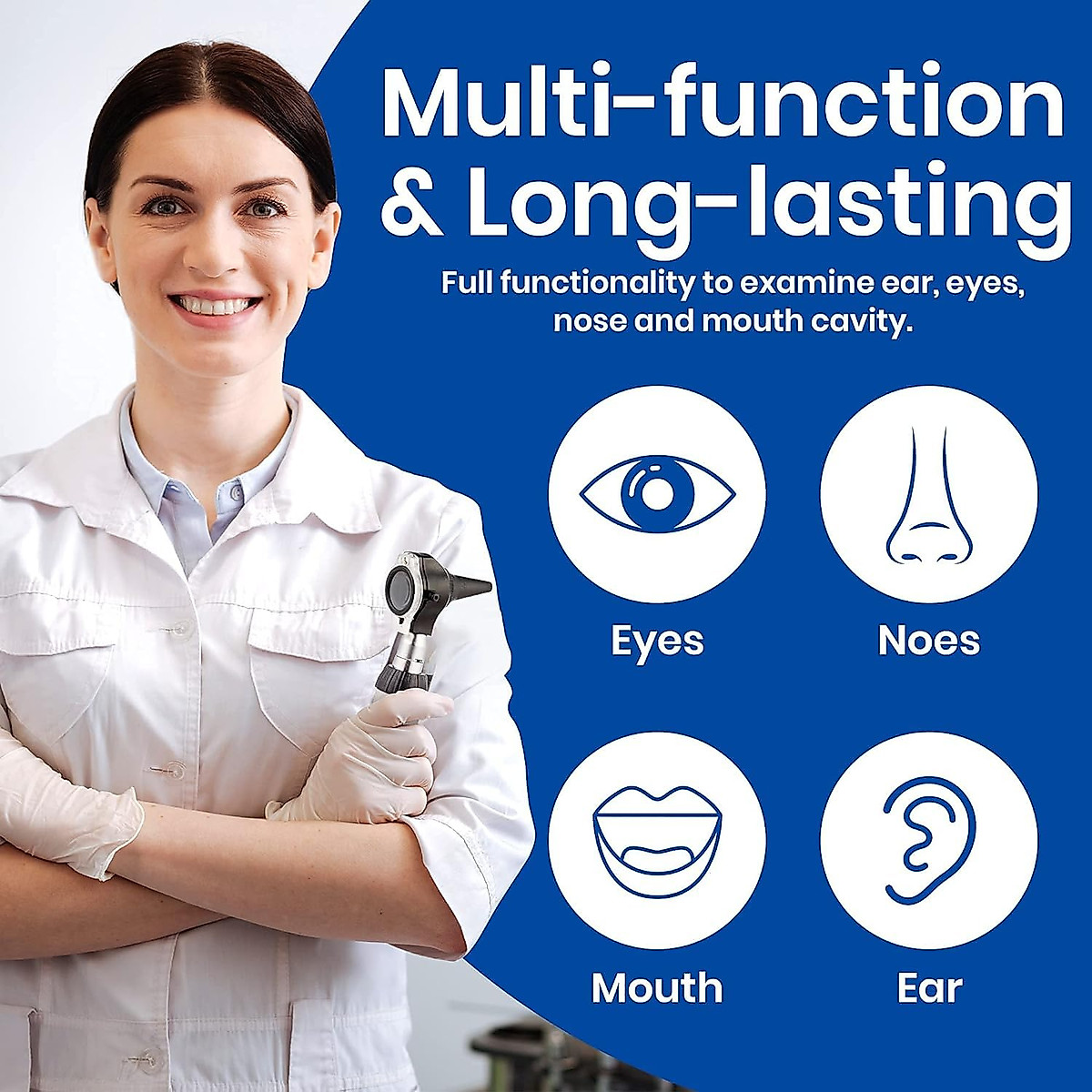 Zyrev 2 in 1 Otoscope Oph Set - Perfect for Nursing & Medical Students with Carry Case, Sight Chart & Replacement Ear Speculums