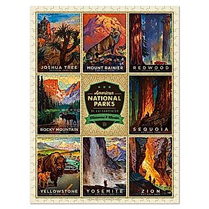 Americanflat 500 Piece National Parks Jigsaw Puzzle 18x24 Inches by Anderson Design Group