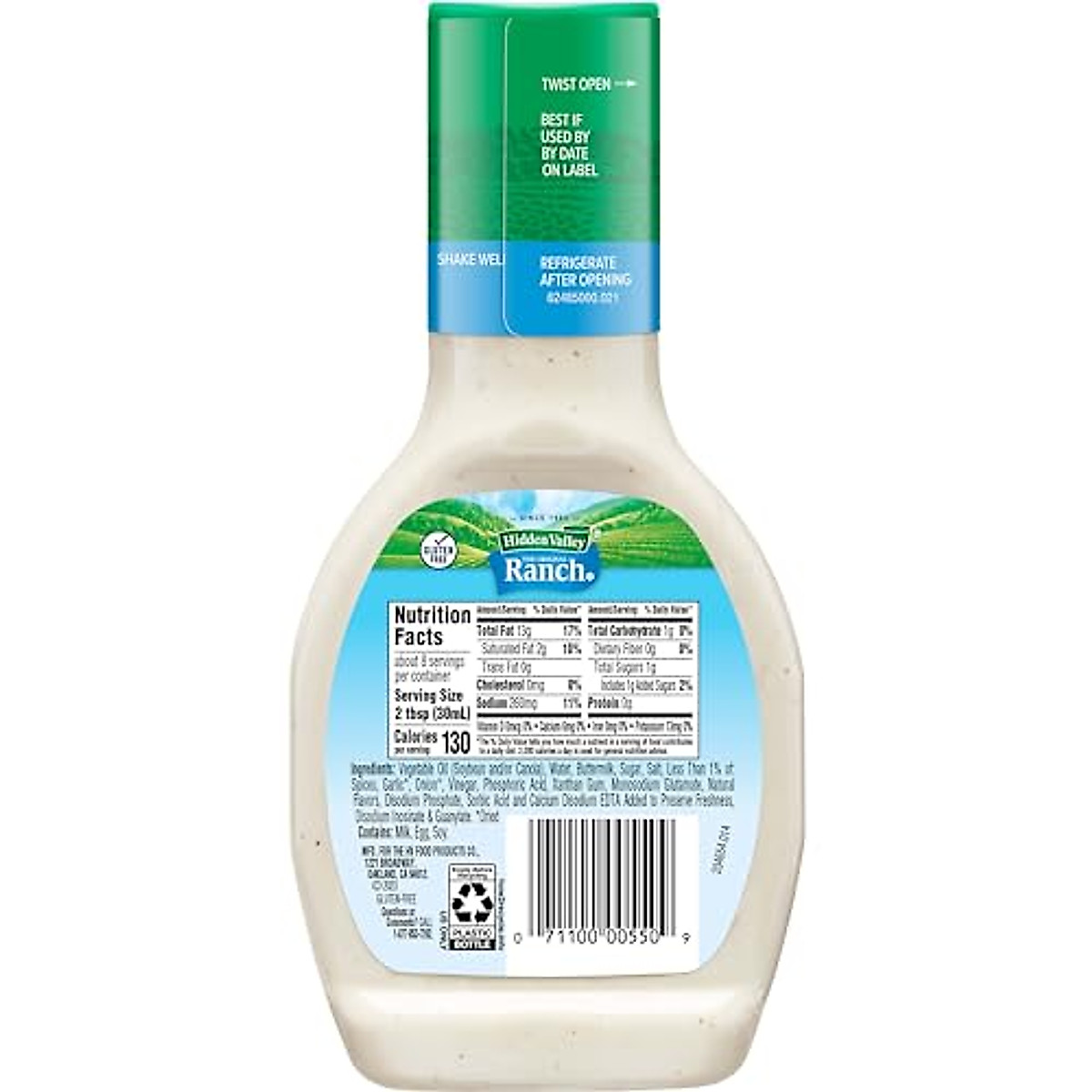 Hidden Valley Original Ranch Salad Dressing and Topping, 8 Ounce Bottle (Package May Vary)
