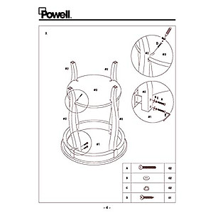 Powell Furniture Powell Hazelnut Round Shelf Table,, 18"L x 18"W x 24"H
