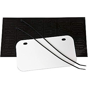 Raider FS-12000-1 ATV/UTV Wisconsin License Plate Kit with Numbers and Letters Included (7.5 in x 4 in)