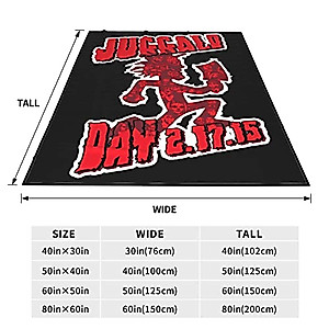 Insane Hip Clown Hop Posse Throw Blankets Flannel Blanket Lightweight Throw Blanket for Couch Bed Soft Warm Cozy 80"x60"