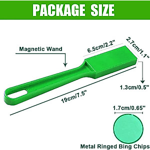 Dacefloy Magnetic Bingo Wand with 100 Metal Ringed Chips for Counting School/Game Chips Plastic Markers