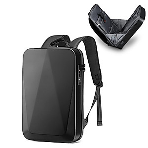 JUMO CYLY Anti-Theft Hard Shell Laptop Backpack, Waterproof Gaming Backpack with USB Charging Port Slim Bookbag with Lock For 17 Inch