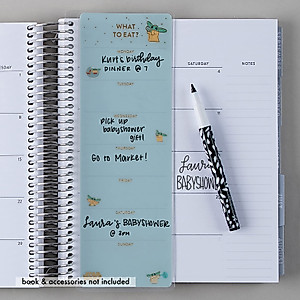 Star Wars Snap-In Meal Planner - Star Wars Grogu Dashboard, Includes Shopping List Space, Metal Foil Accents, Double-Sided Lamination, Reusable for Dry and Wet Erase Markers, by Erin Condren