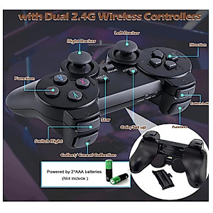 Wireless Retro Game Console,Retro Game Stick,Nostalgia Stick Game, Plug and Play Video Game Stick Built in 10000+ Games,9 Classic Emulators,