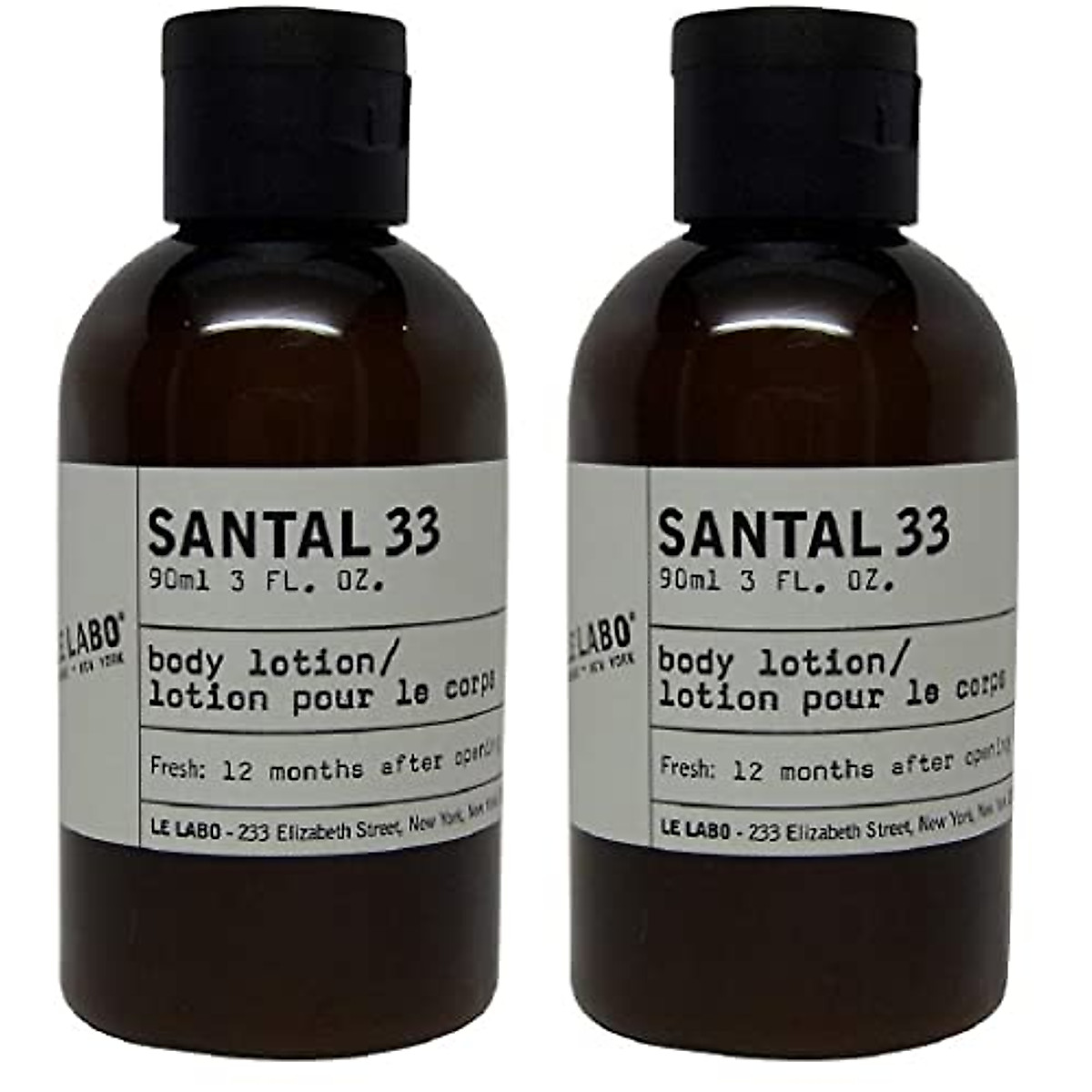 Le Labo Santal 33 Body Lotion - lot of 2 each 3oz bottles-Total of 6oz