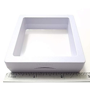 JM Set of 3 pcs Transparent 3D Floating Frame Display Holder/Box/Frames for Challenge Coins, AA Medallions, Antique, Jewelry,Gift, White, 2.75 x 2.75 x 0.75 Inches