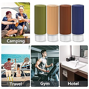 Yolaist 4 Pack Travel Bottles for Toiletries, TSA Approved Travel Size Bottles Leakproof Silicone Portable Refillable Travel Containers for Shampoo Conditioner Body Lotion Soap Liquids (3oz 89ml)