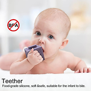 MARUMINE 12PCS Baby Soft Stacking Blocks Squeeze Teething Toys, Educational Montessori Sensory Toy for 6-12 Months Babies