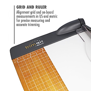 Westcott ‎15106 TrimAir 12-Inch Guillotine Paper Cutter, Heavy-Duty Multi-Paper Trimmer with 30 Sheet Capacity