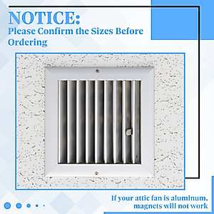 Attic Armour Attic Fan Cover, Attic Fan Cover Whole House Fan Cover Household Attic Fan Insulation Cover with Flexible Magnetic Tape Self Adhesive Magnet Strips for Ceiling Shutter (48 x 36 Inch)