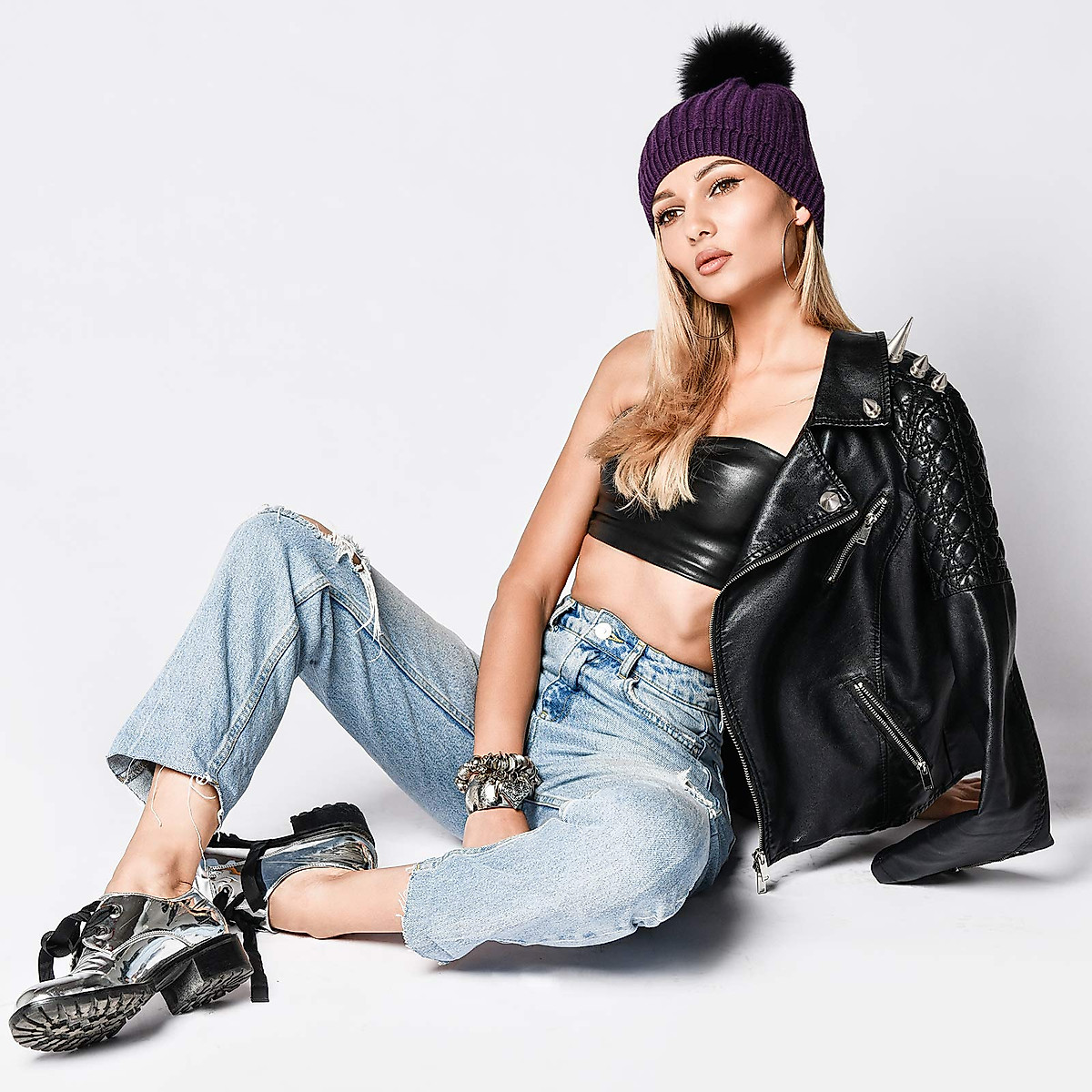 170 Pieces Multiple Sizes Cone Spikes Screwback Studs Rivets Large Medium Small Metal Tree Spikes Studs for Punk Style Clothing Accessories DIY Craft Decoration (Silver)