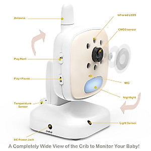 ISEE Long Range Video Baby Monitor - 3.5" HD Color Display, Night Vision, Temperature Monitoring, 960ft Range, Two-Way Audio - Perfect for New Parents