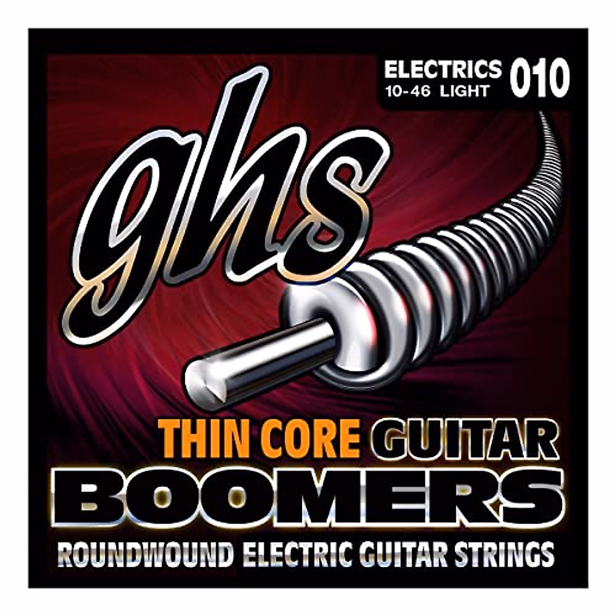 GHS Strings TC-GBL Thin Core Boomers, Nickel-Plated Electric Guitar Strings, Light (.010-.046)