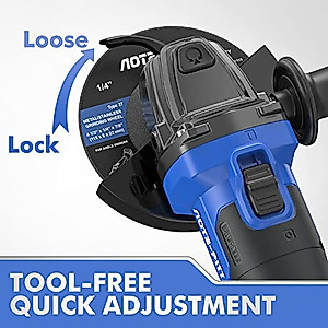 Cordless Angle Grinder Brushless, 20V MAX 4.0Ah Battery Powered Angle Grinder, AOTE-PITT 4-1/2 Inch Electric Grinder Power Tools with Handle, Grinding Wheel, Cutting Wheel, Flap Disc and Carving Disc