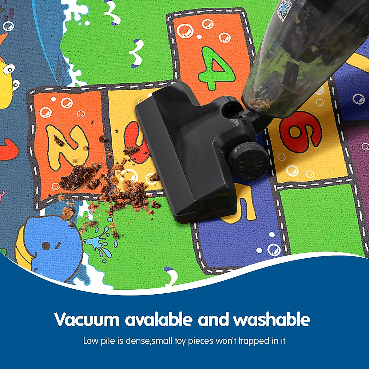 Booooom Jackson Hopscotch Kid Rug 31''x70'' Kids 、Preschool Rugs for3, 4, 5, 6, and 7 Year Olds,Kids Rugs for Classrroom and Bedroom