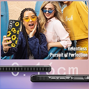 Toycamp for Samsung Galaxy S22 Plus Case, Cute Funny Sunflower Design for Women Girls Boys Teens for Galaxy S22 Plus Cases, Cute Cartoon Sunflower Print Cover for S22 Plus Case 5G, 6.6''