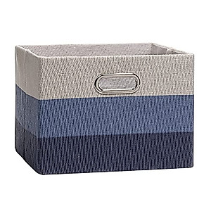 Lambs & Ivy Blue Ombre Foldable/Collapsible Storage Bin/Basket