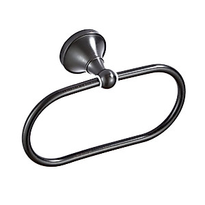UKCOCO Hand Towel Wall Hanger Oval Towel Rack Towel Hangers Kitchen Hand Towel Ring Towel Hanging Ring Bathroom Towel Hooks Bath Towel Holder Single Stainless Steel to Rotate Toilet Paper