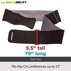 BraceAbility Hip Brace & Groin Strain Wrap | Non-Slip Hamstring & Thigh Compression Support Spica for Pulled Quad Muscle, Arthritis Relief, Inguinal Hernia or Abduction Hip Flexor Injury (One Size)