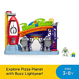 Fisher-Price Imaginext Preschool Toy Disney Pixar Toy Story Pizza Planet Playset & Buzz Lightyear Figure for Pretend Play Kids Ages 3+ Years