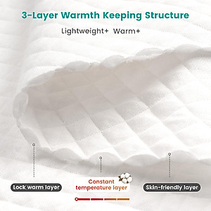 LILBESTIE Toddler Sleep Sack with Feet, 1.5 TOG Wearable Blanket with Long Sleeves 100% Cotton Baby Sleeping Bag, Rabbit, Large (18M-3T)