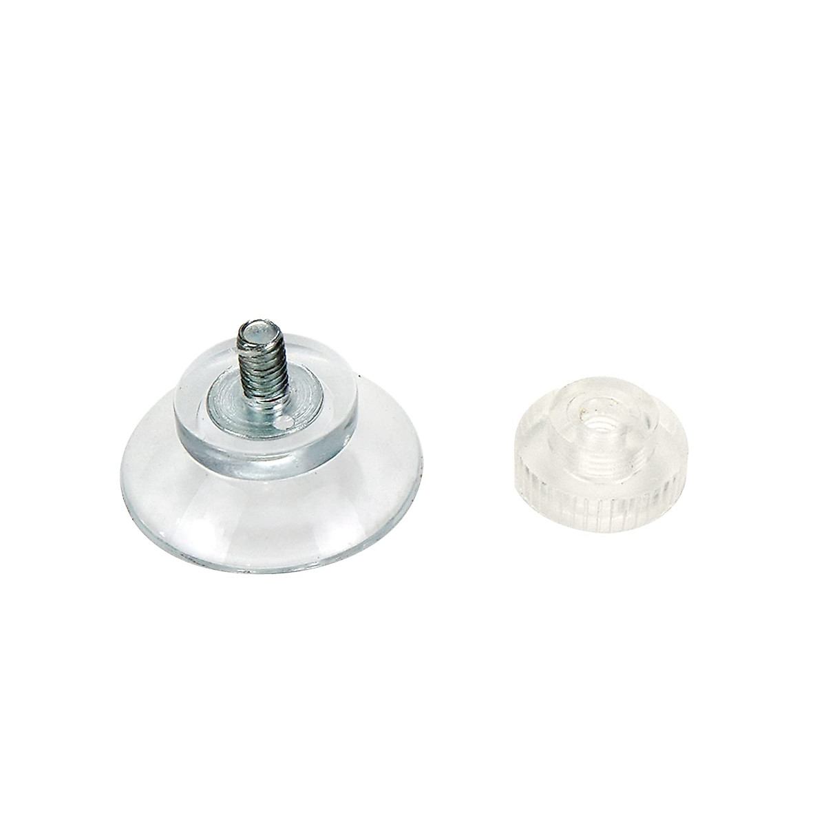 Semetall 10pcs Clear Suction Cups with M4 Cap Nut Transparent PVC Sucker Pads for Kitchen Offices Bathroom Decoration Wall,25mm/0.98" Diameter