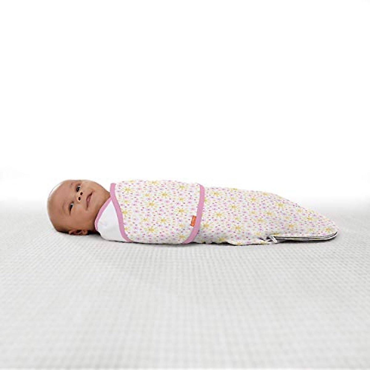 SwaddleMe Luxe Whisper Quiet Swaddle – Size Small/Medium, 0-3 Months, 2-Pack (You Are My Sunshine) Extra-Soft Newborn Swaddle Wrap With Silent Fabric Closure and Bottom Zipper for Diaper Changes