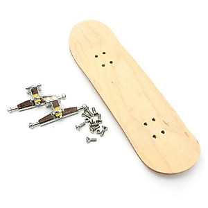 iSaddle Maple Wooden Fingerboard with Blue Bearing Wheels Nuts Trucks Tool Kit