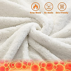 HomeSweety TOAO Sherpa Fleece Blanket Queen Size, Thick Blankets for Winter Soft Fuzzy Flannel Fleece/Wool Like Reversible Velvet Plush Couch Blanket, Cozy Luxury Bed Blankets(90''x90'',Navy Blue) 1