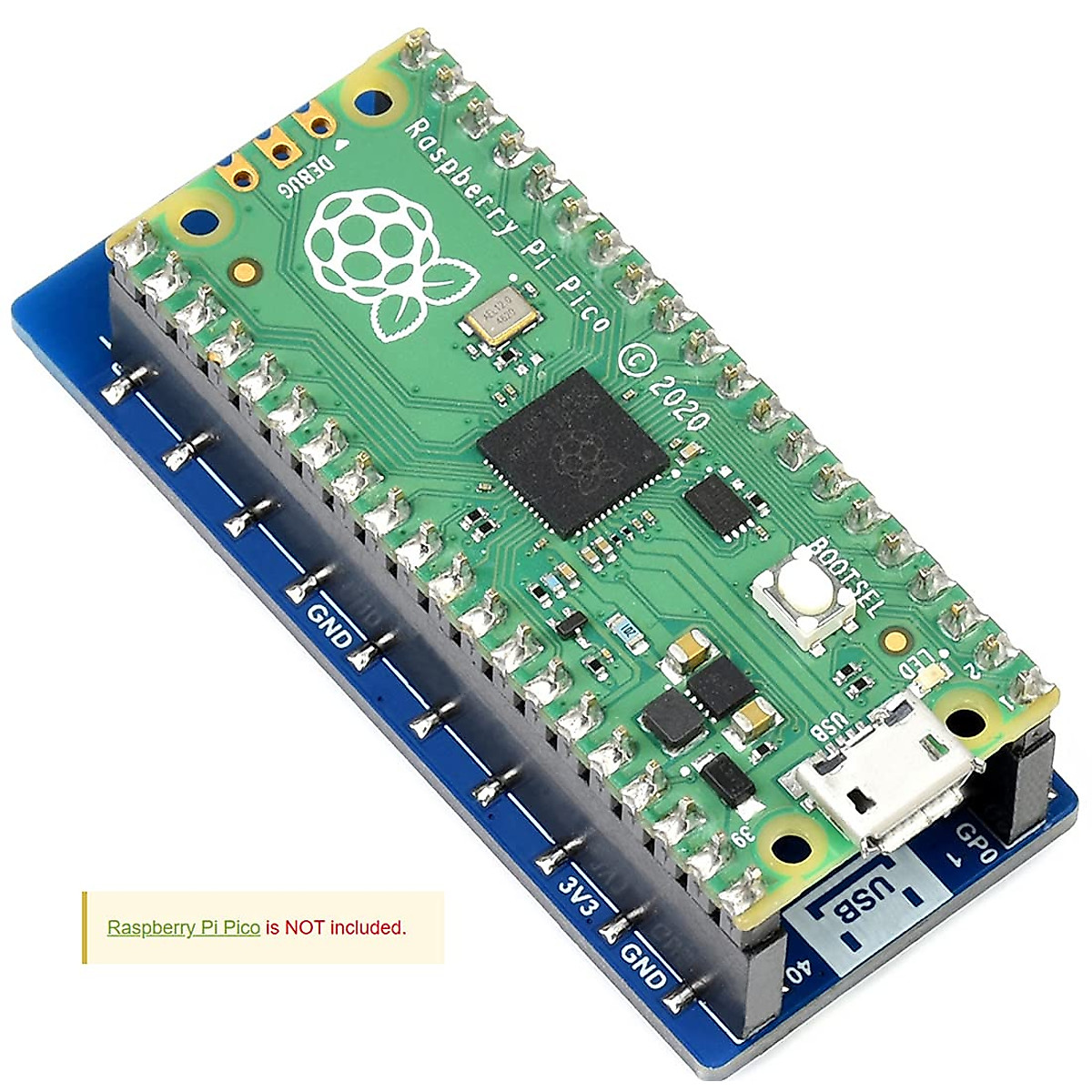 ESP8266 WiFi Module for Raspberry Pi Pico, WiFi Expansion Module Controlled via UART at Command, Support TCP/UDP Protocol,STA, AP, and STA+AP Three WiFi Operating Modes