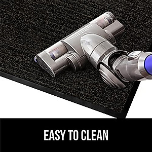 Gorilla Grip Waterproof Heavy Duty Traffic Guard Doormat, Stain and Fade Resistant Indoor Outdoor, Durable Rubber, Low Profile Door Mat, Shoe Scraper, Welcome Rug Mats for Entry, 72x48, Black