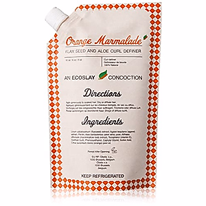 Ecoslay Orange Marmalade Curl Definer Gel - Long-lasting Hold for Wavy, Curly, Coily, and Kinky Hair - Curl Styling Gel for Women