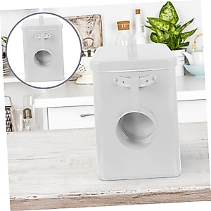 BESTOYARD 10 Lbs Box Kitchen Storage Bucket Grain Storage Container Rice Dispenser Cereal Dispenser Countertop Flour Containers Can Food Iron Rice Tin with Lid
