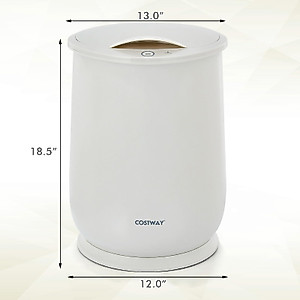 COSTWAY Bucket Style Towel Warmer, Large Towel Warmer with Flip-top Lid, Auto Shut Off, Ideal for 2 Oversized 45” x 70” Towels, Bathrobes, Portable Towel Warmer for Bathroom, Pool, Spa