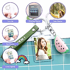 Swpeet 40Pcs Pendant Picture Frame Keyrings, Make Your Own Keyring Kit, Central Pendant for Kids To Assemble And Attach To Key Rings And Bags